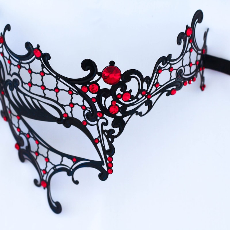 Red Metal Face Mask - Etsy