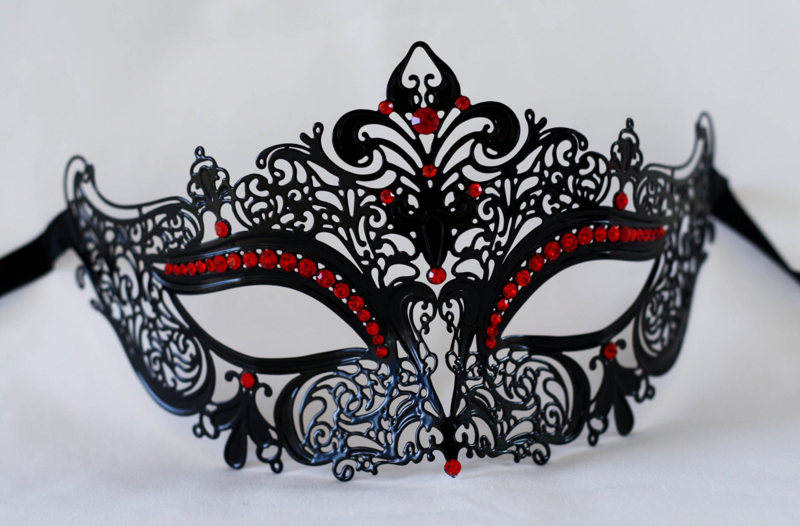 Masquerade Mask Laser Cut Metal Black Masquerade Mask With - Etsy