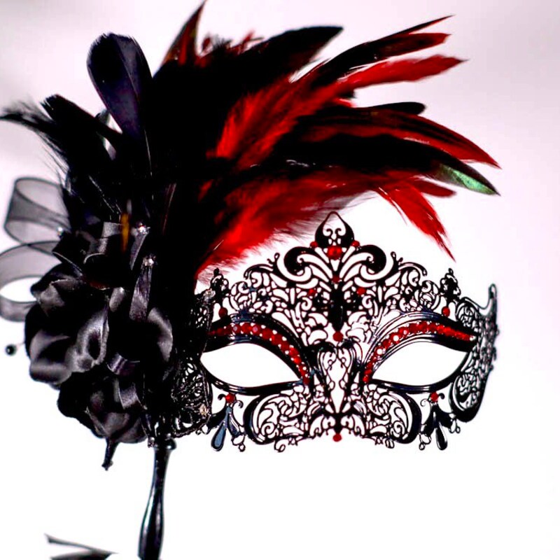 Mask on a Stick - Etsy