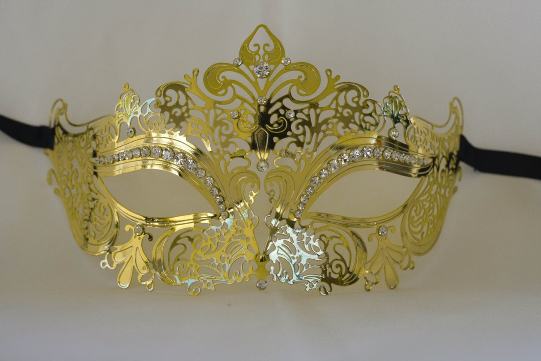 Gold Laser Cut Masquerade Mask for Masquerade Ball Parties, New Years ...