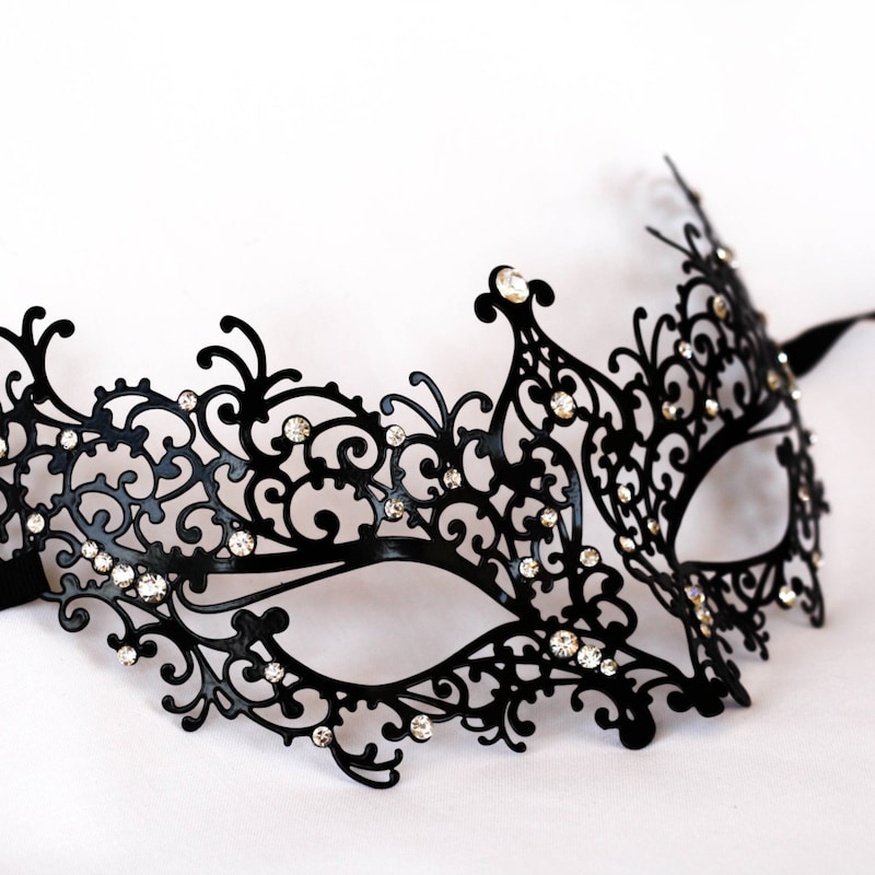 Black Lace Mask - Etsy