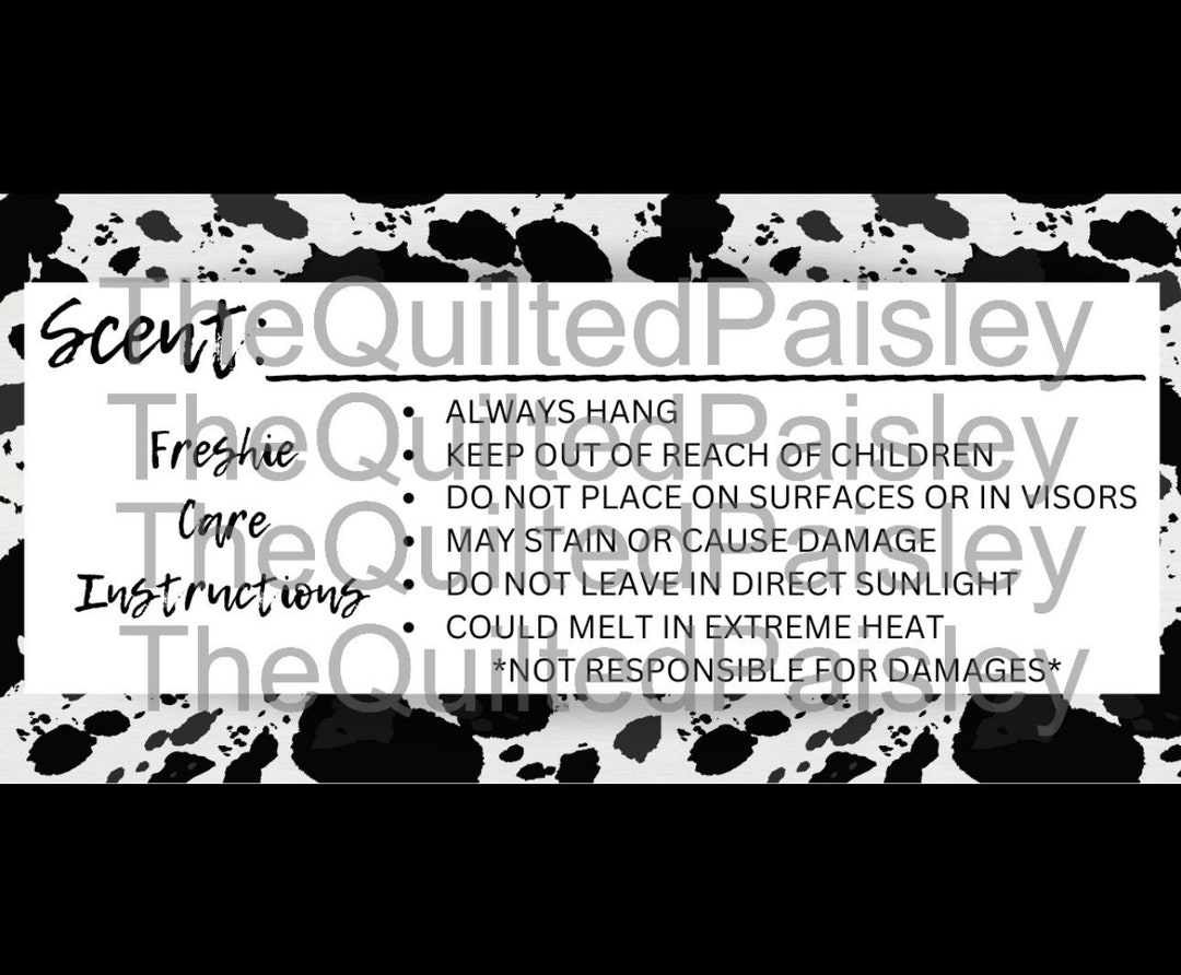 INSTANT DOWNLOAD Matching Cow Print Freshie Labels and Thank You Label ...