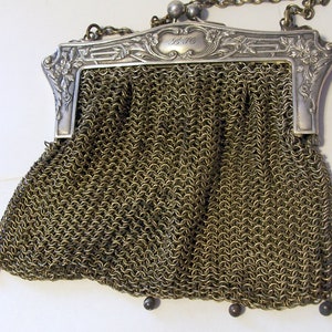 Antique German Silver Mesh Purse Ornate Design Hallmarked - Etsy