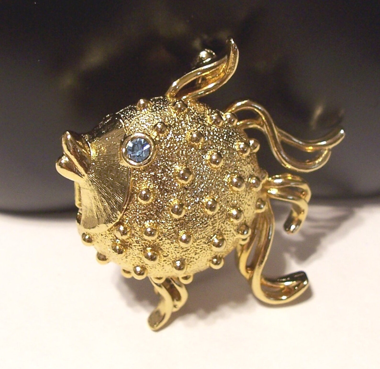 Vintage FULLER BRUSH Perfume Gold Tone Puffer Fish Brooch - Etsy