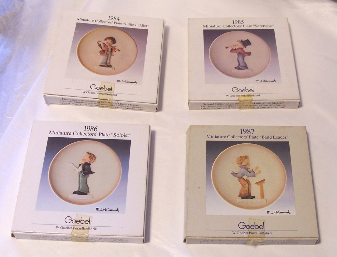 Four Goebel Miniature Collectors' Plates Little Music Makers Series ...