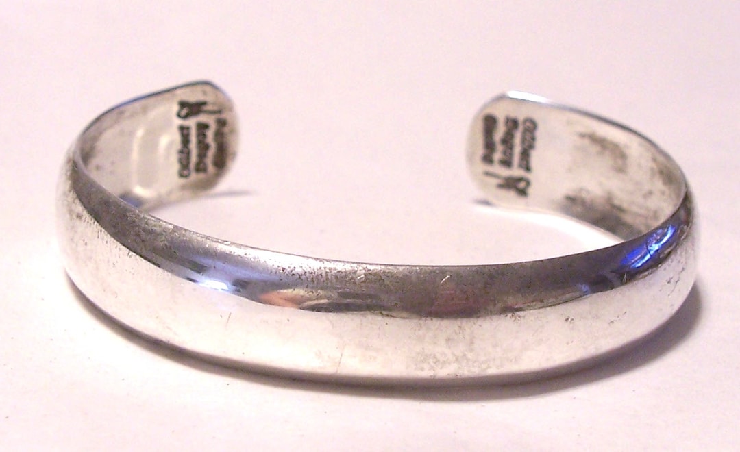 Vintage GILBERT BEGAY Sterling Silver Cuff Bracelet ~ Smooth Design ...