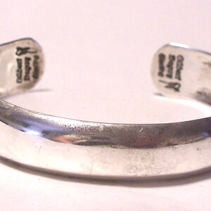 Vintage GILBERT BEGAY Sterling Silver Cuff Bracelet Smooth Design ...