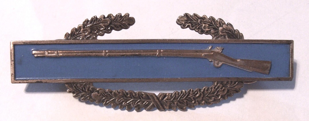 Sterling Silver WWII CIB ~ Combat Infantry Badge ~ Blue Enamel ...