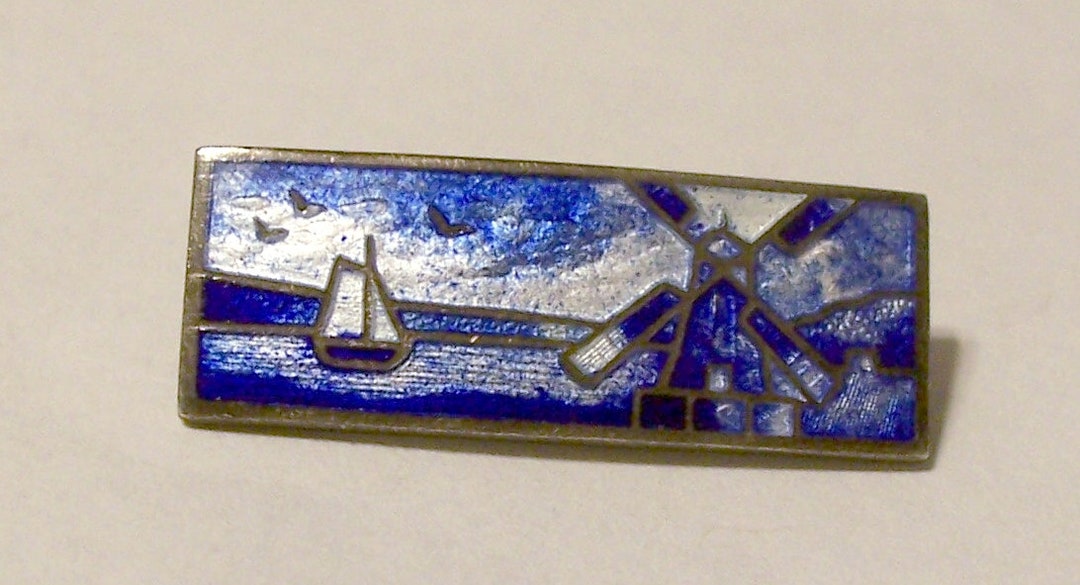 Vintage F.A.HERMANN Pin Petite and Beautiful Enamel and Sterling ...