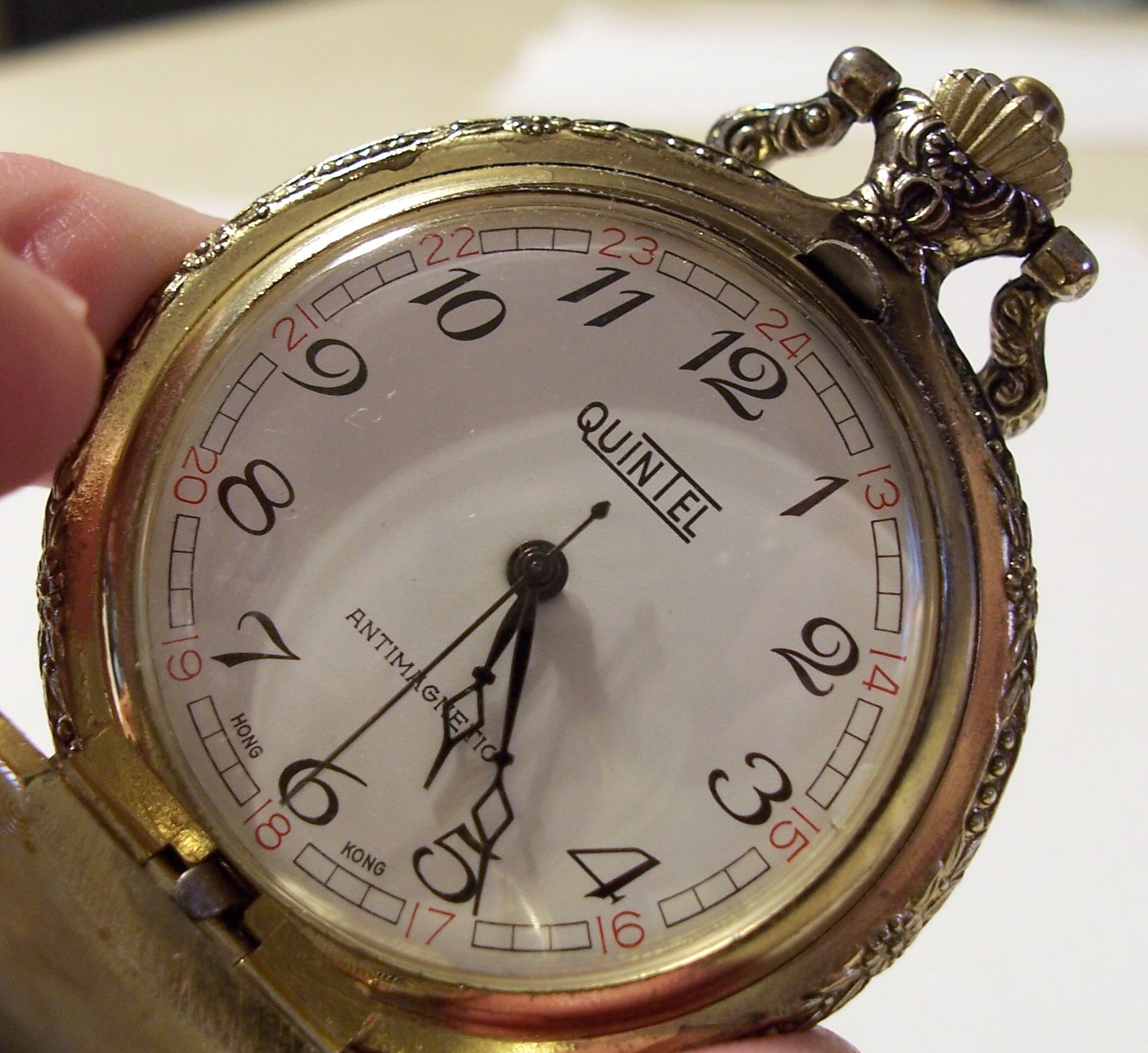 Vintage QUINTEL Antimagnetic Pocket Watch Duck Hunting Theme | Etsy