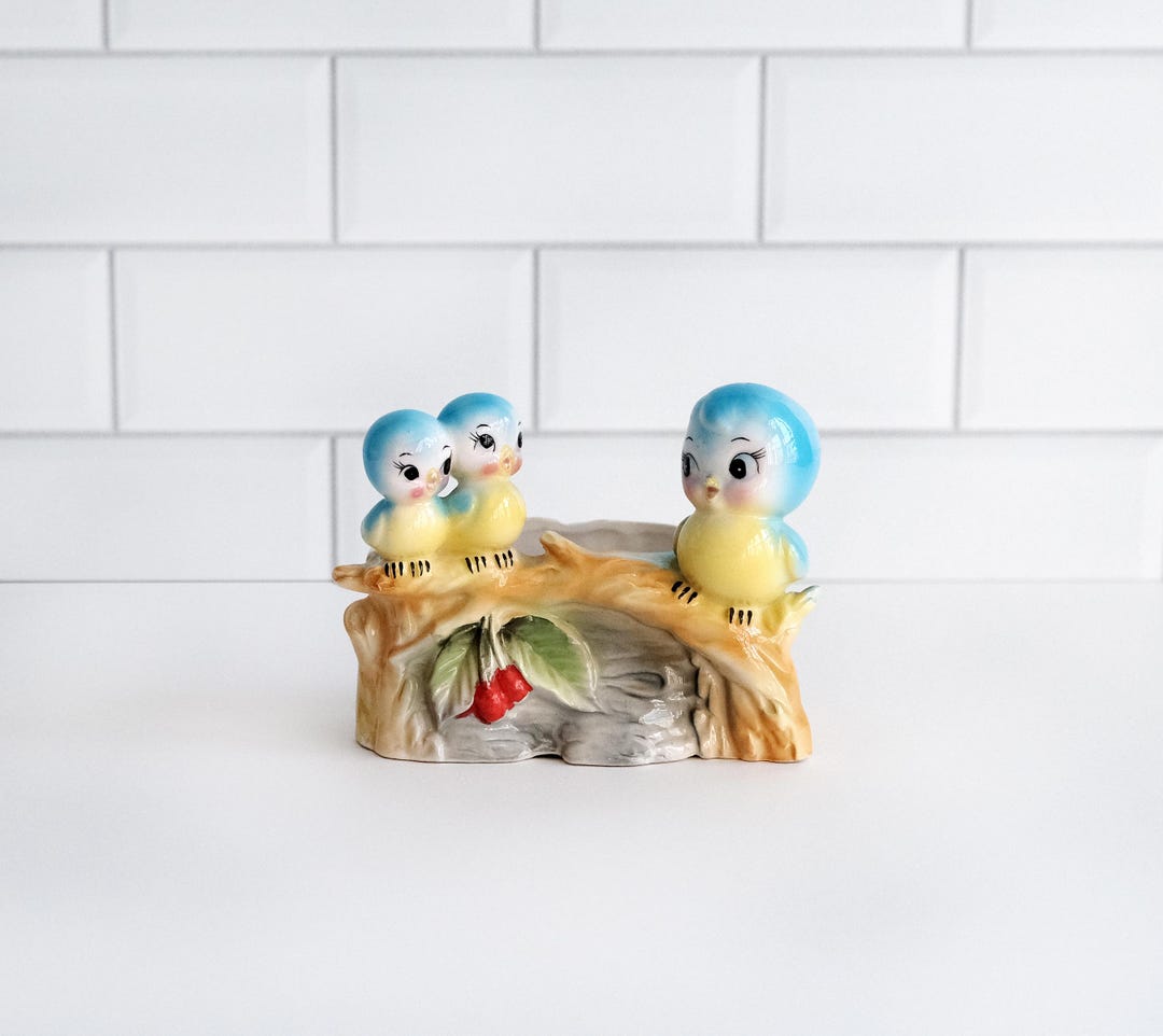 Vintage Norcrest Bluebird Planter, Kitschy Cute Blue Bird Figurine, Mid ...