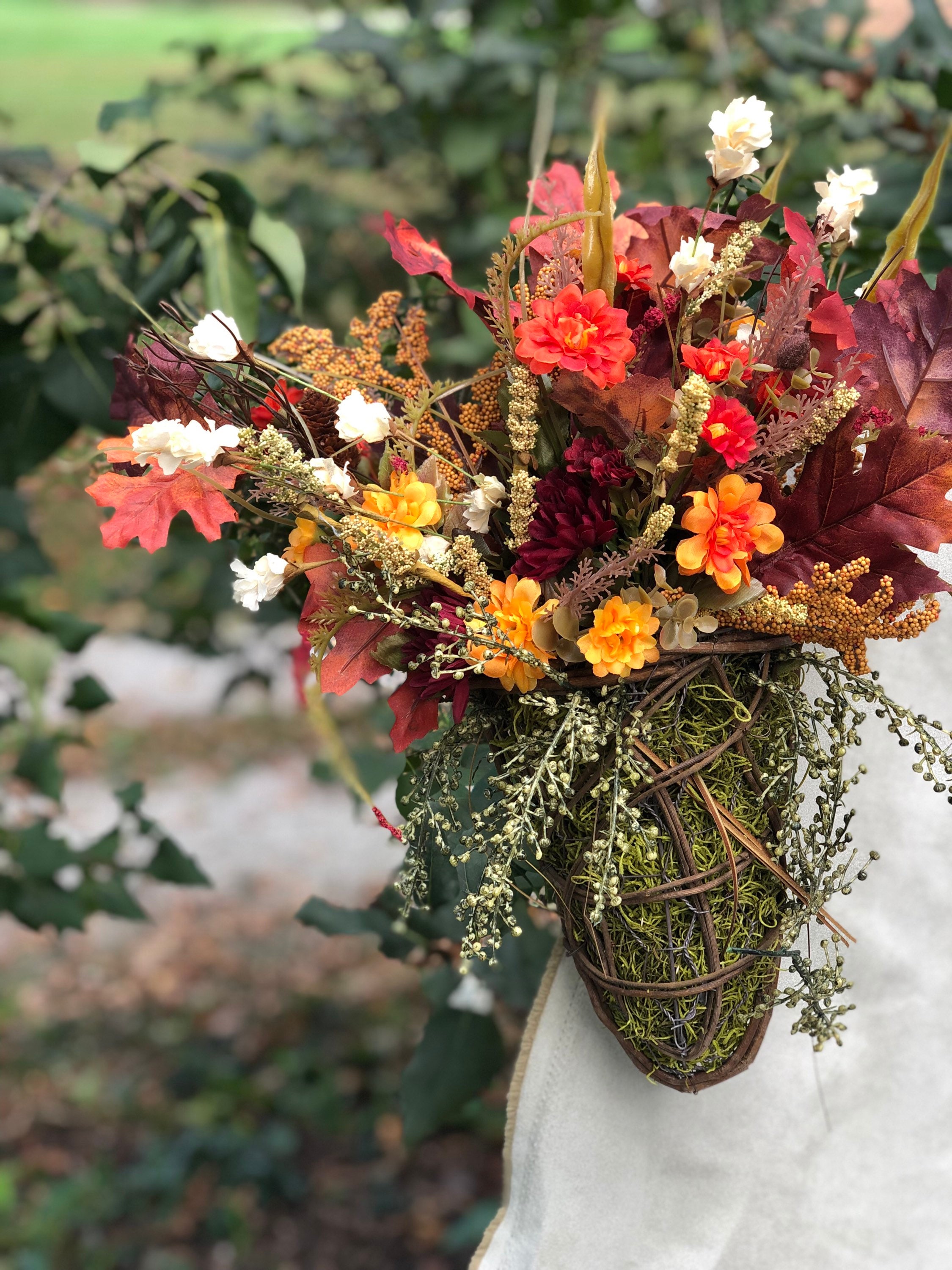 Hanging Basket Grapevine Basket Farmhouse Style Fall Autumn - Etsy