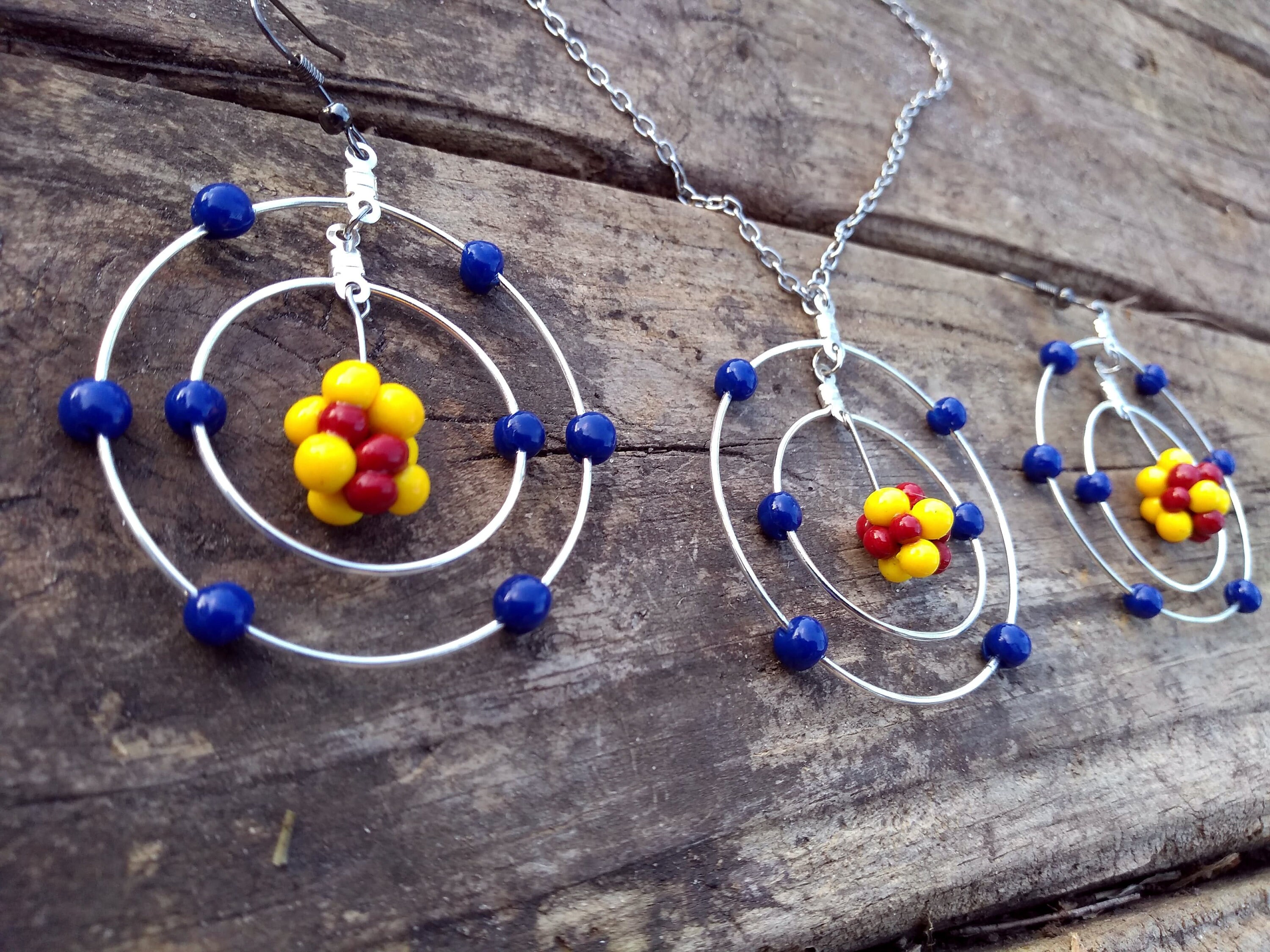 Bohr Atomic Model CO2 Carbon Dioxide 3D Jewelry Set Oxygen | Etsy