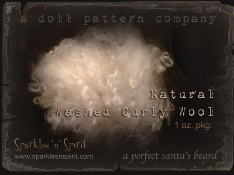 Wool 1 Oz Natural Washed Curly Wool for Santa Beards | Etsy