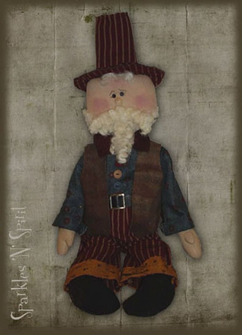 Pattern: Sam - 23" Raggedy Uncle Sam Doll - Etsy