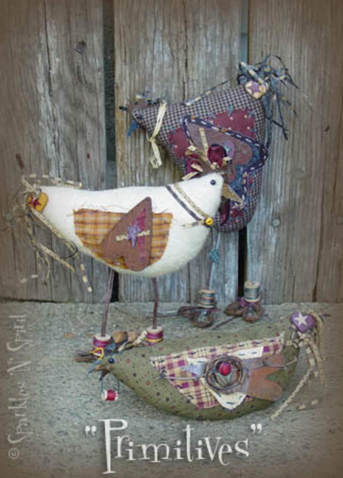 Pattern Crazee Chickens: 410 Primitive Chickens | Etsy