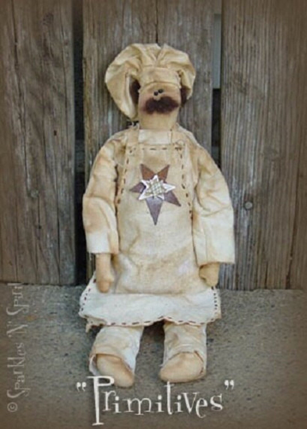 Pattern: Francois 18 Primitive Chef Rag Doll - Etsy
