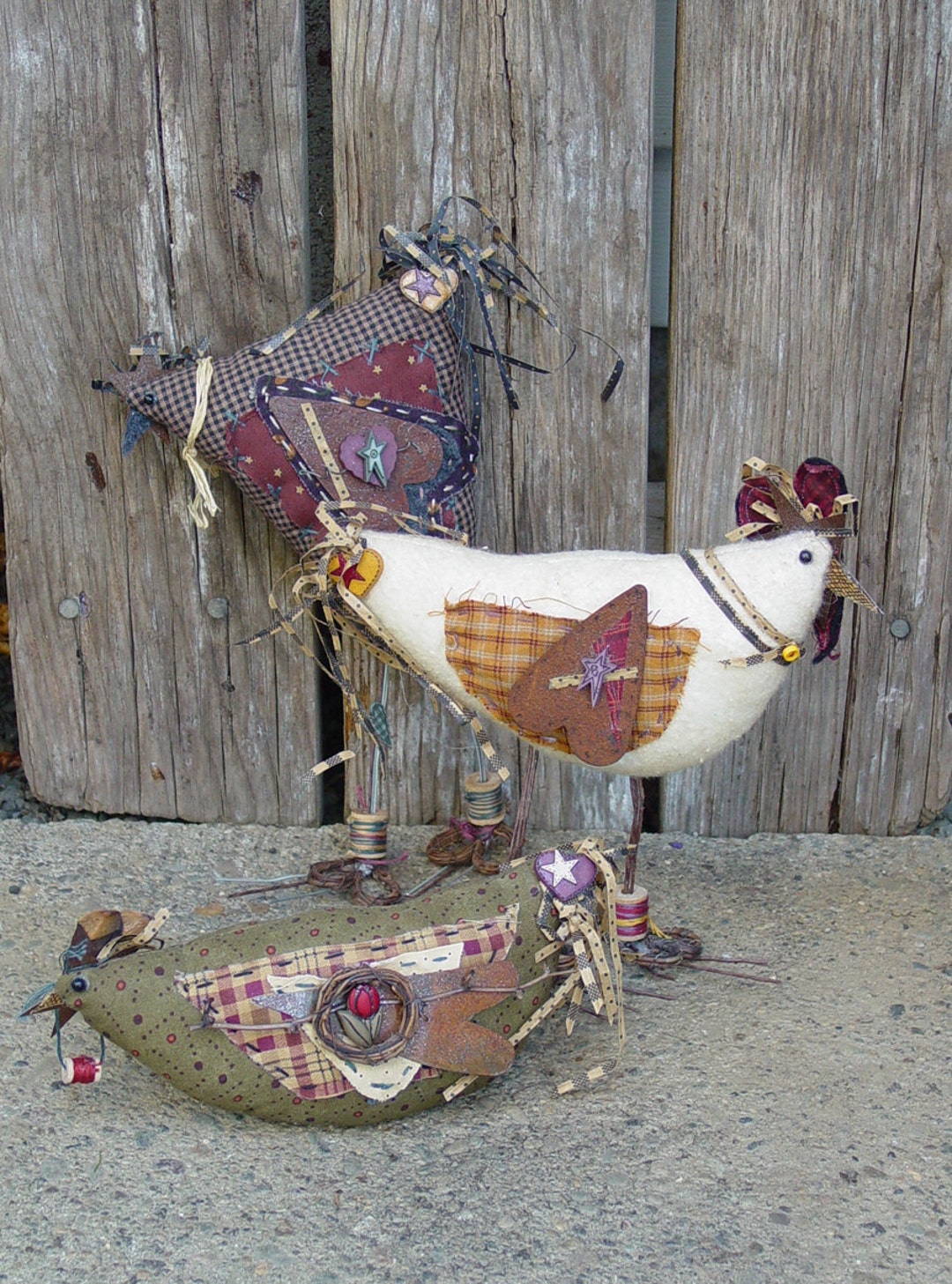 Pattern - Crazee Chickens: 4"-10" Primitive Chickens - Etsy