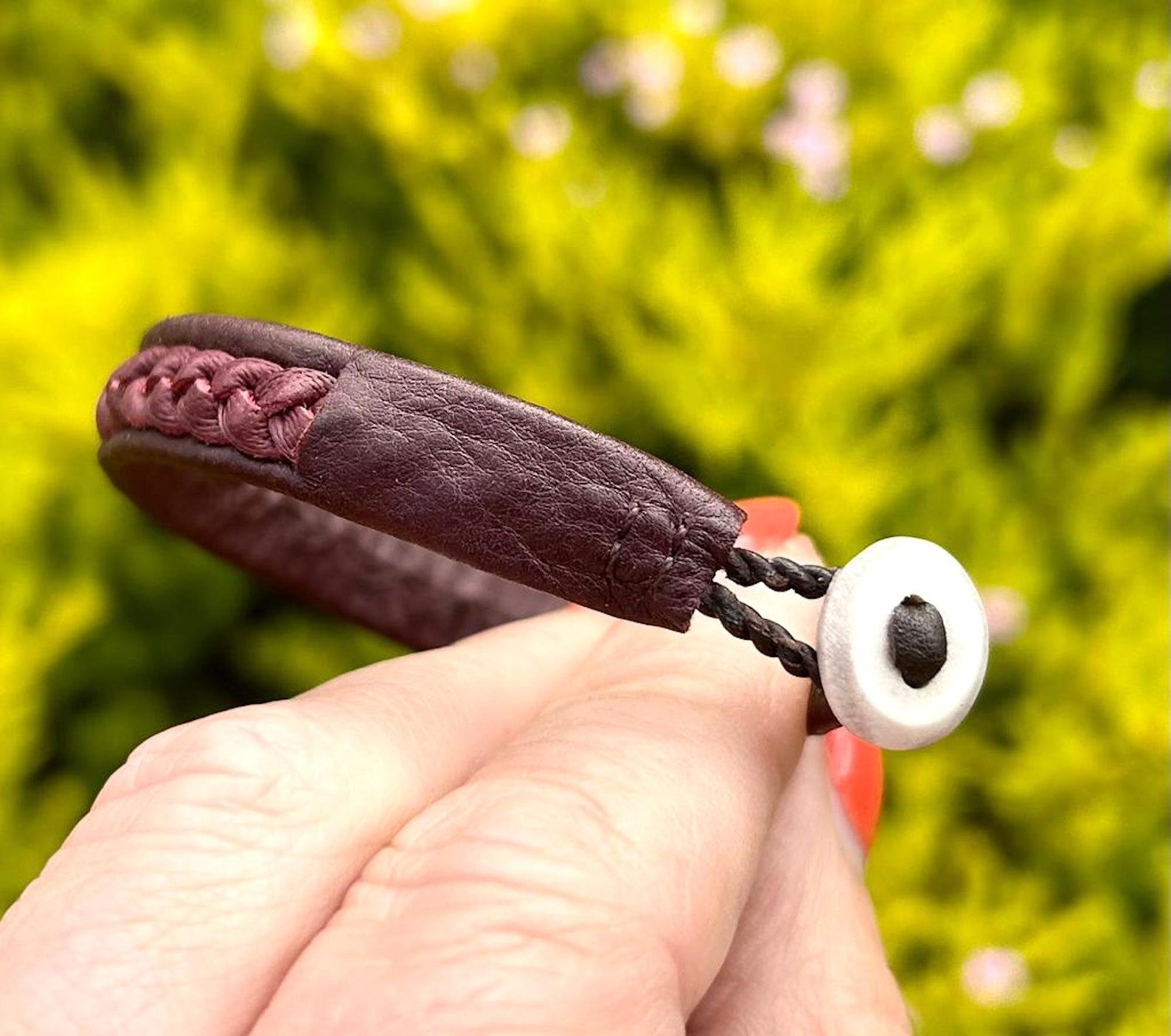 Men's Braided Leather Bracelet. Unisex Kangaroo Lace and Reindeer ...