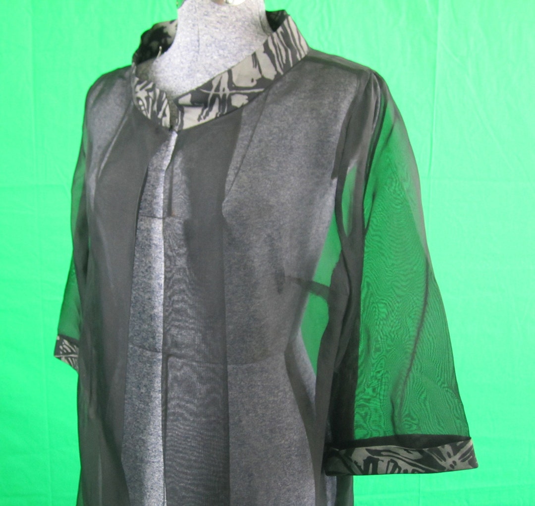 Vintage Retro Clothing Long Dress Duster Jacket 1950s 1960s Mid Century ...