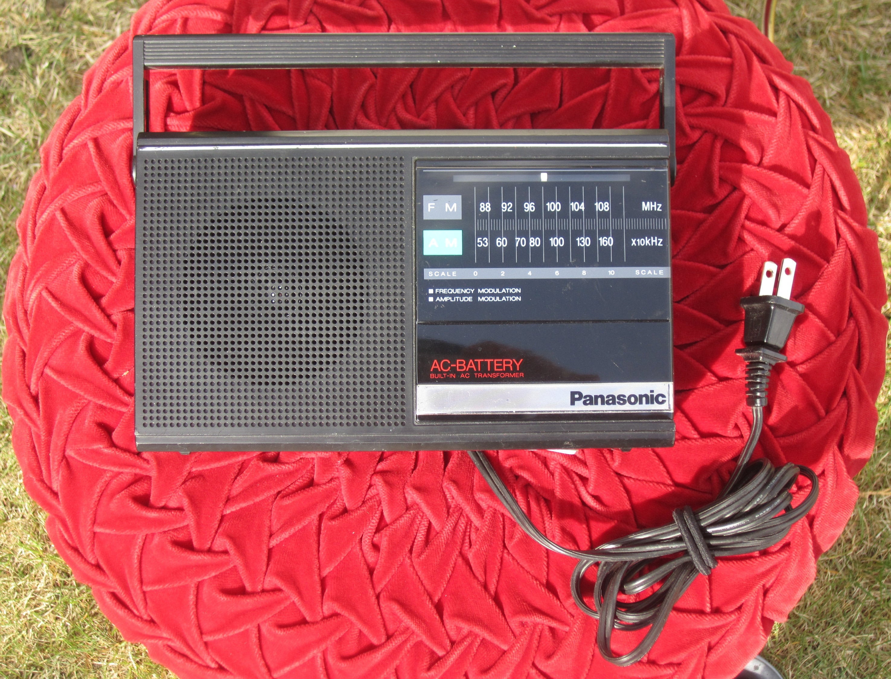 Panasonic Am Fm Radio Stereo Model RF542 Black Small 80s 90s Vintage ...