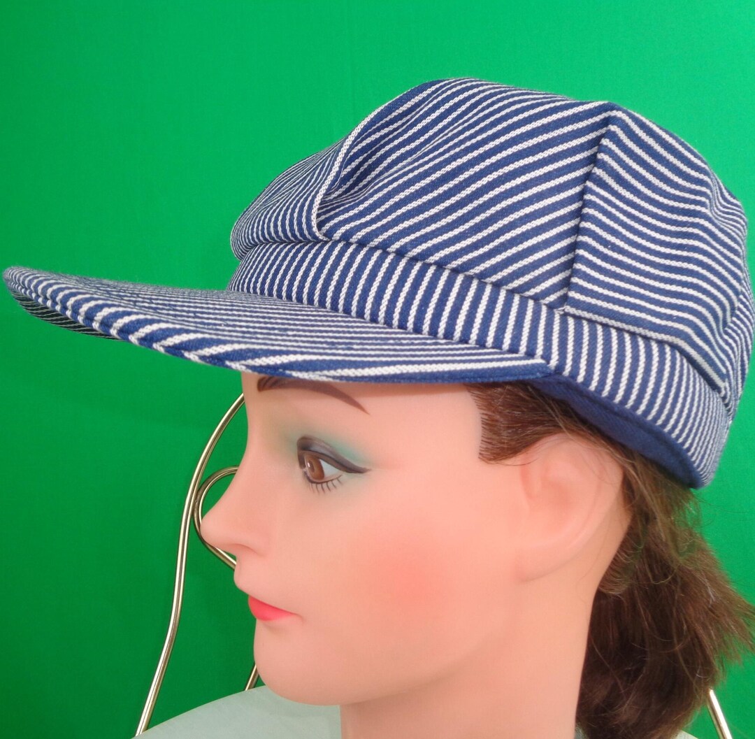 Vintage Retro Accessorie Train Conductor Engineer Trucker Sun Hat 1960s ...