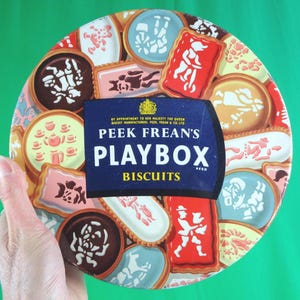 Vintage Peek Frean's Playbox Biscuit & Cookie Collectible Tin: 50s 60s ...