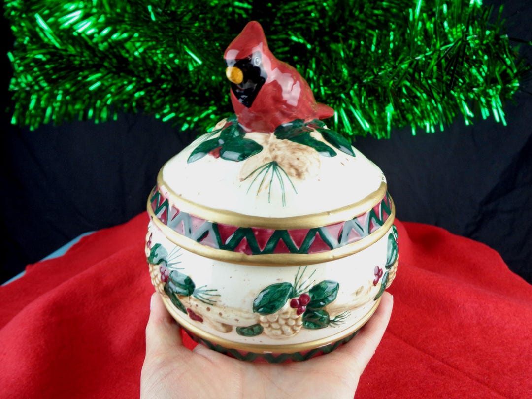 Vintage Cardinal Trinket Box: Y2K Christmas Holiday Decor Home Room ...