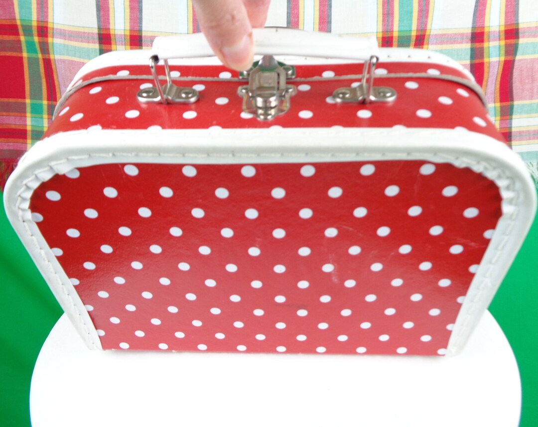 Vintage Retro Small Suitcase Luggage Handbag Purse Top Handle 1950s 60s ...