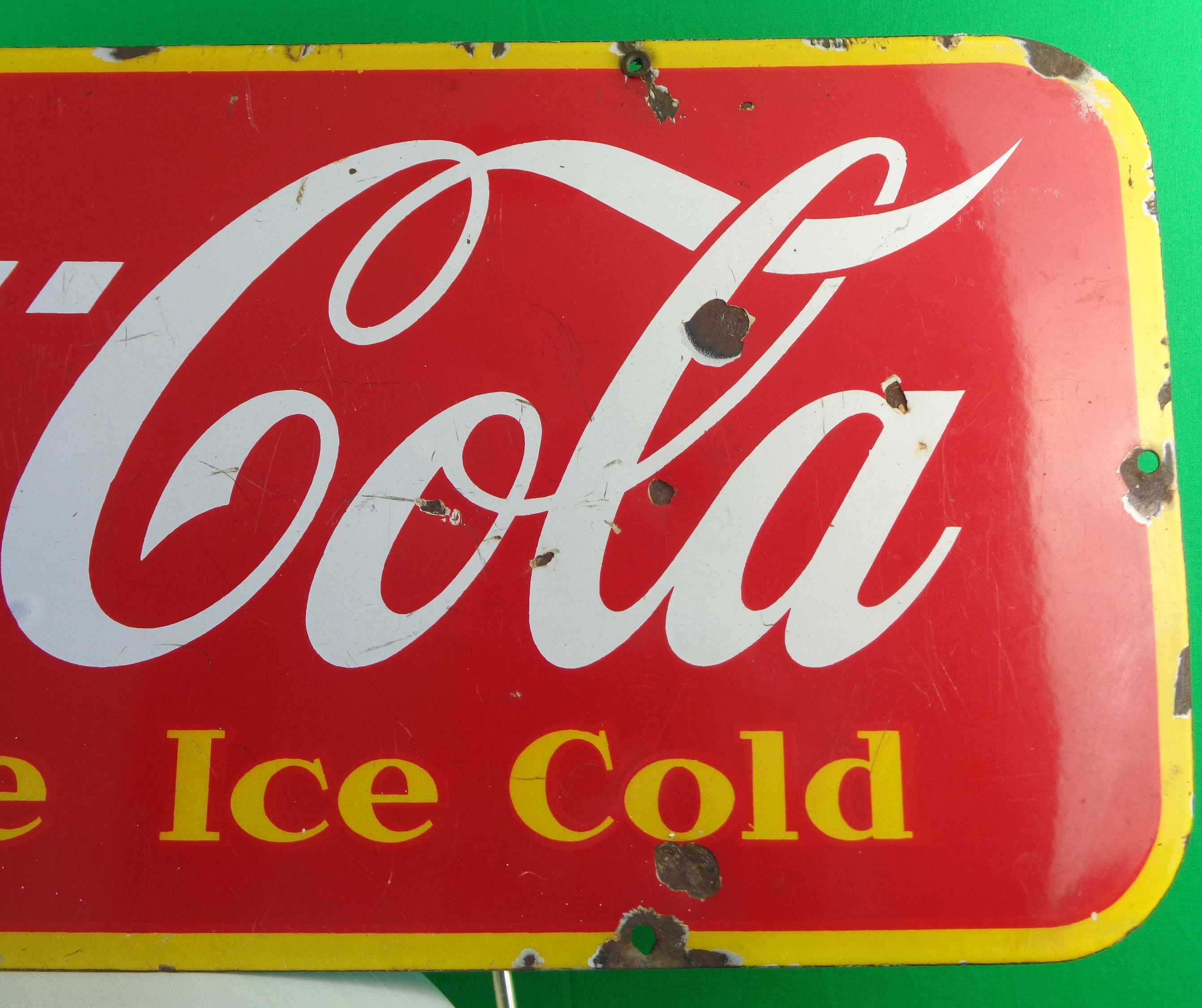 Coca Cola Coke Art Collectible Metal Large Sign Advertisement Billboard ...