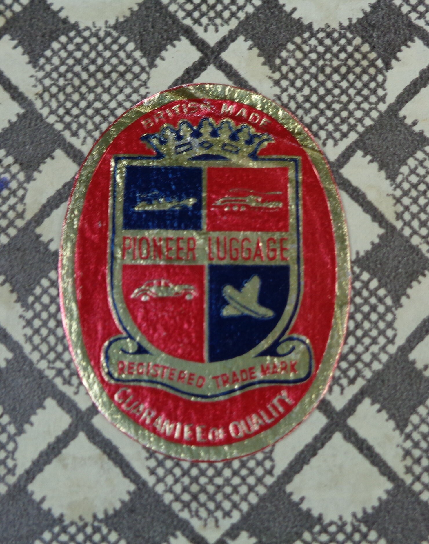 Vintage Retro Cheney Suitcase Luggage Bag Overnight Carry On Top Handle ...