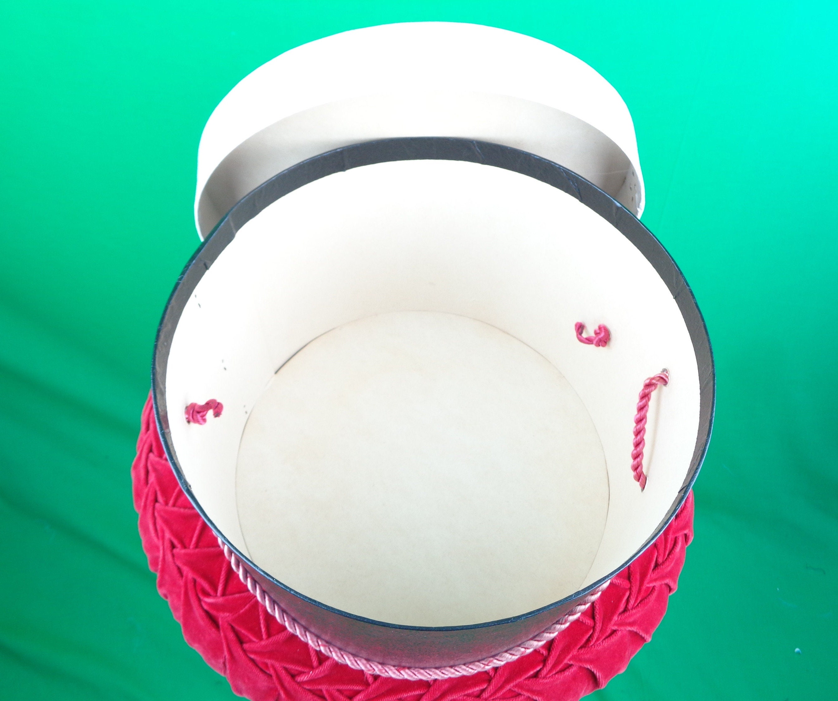 Vintage Retro Bon Marche Small Black Gold Pink Hat Wig Box Bin 1950s ...