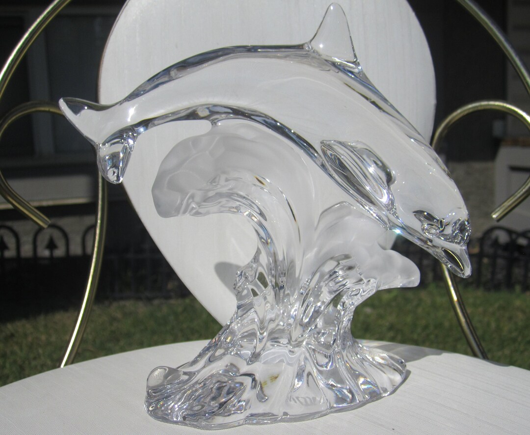 90s Vintage Retro Dolphin Wave Statue Lenox Classics Fine - Etsy