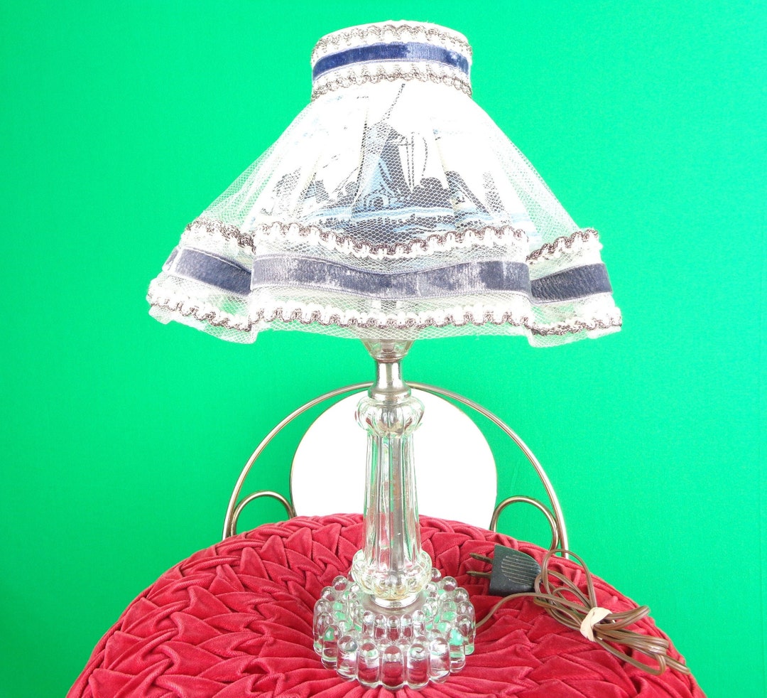 Vintage Retro Table Desk Lamp Shade Light Electrical 40s 50s Mid ...