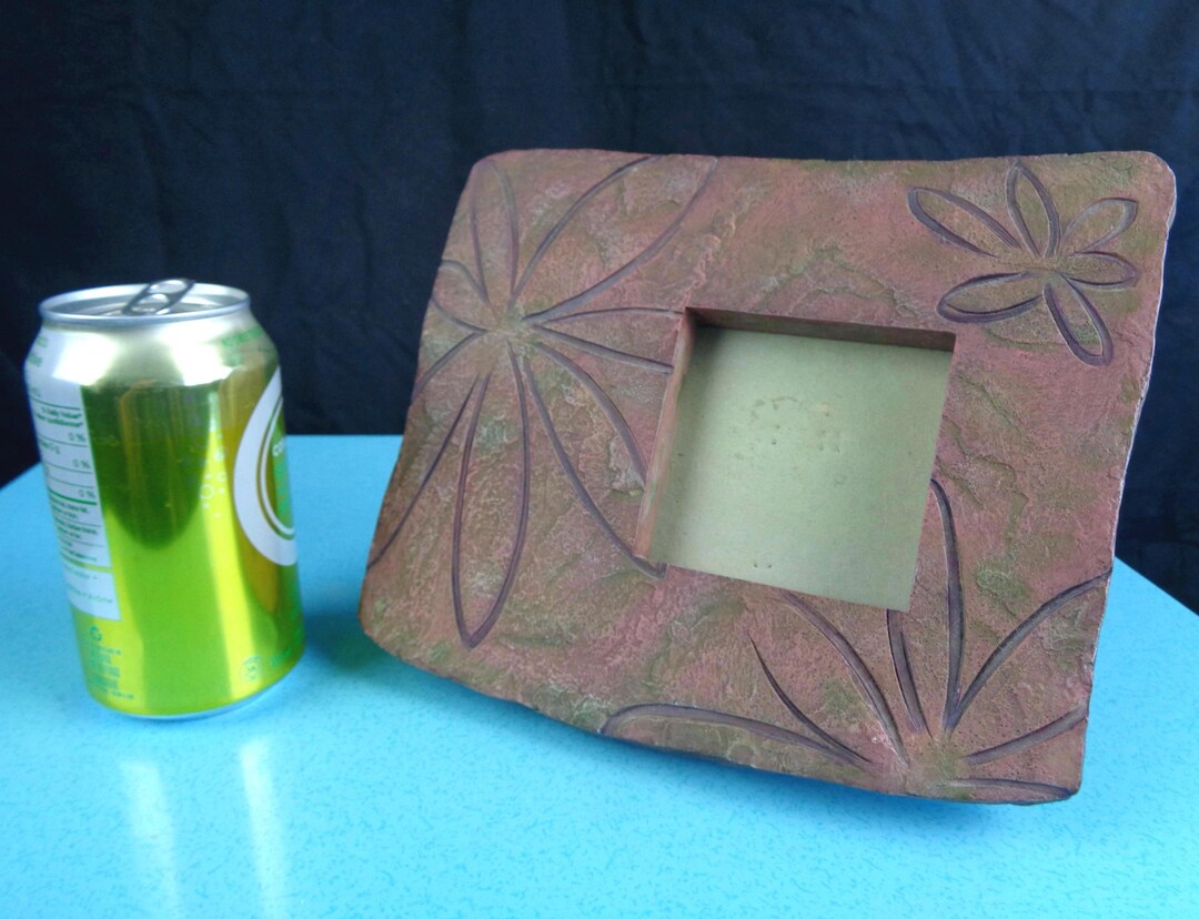Vintage Tabletop Picture Frame & Music Box: Collectible Floral Resin ...