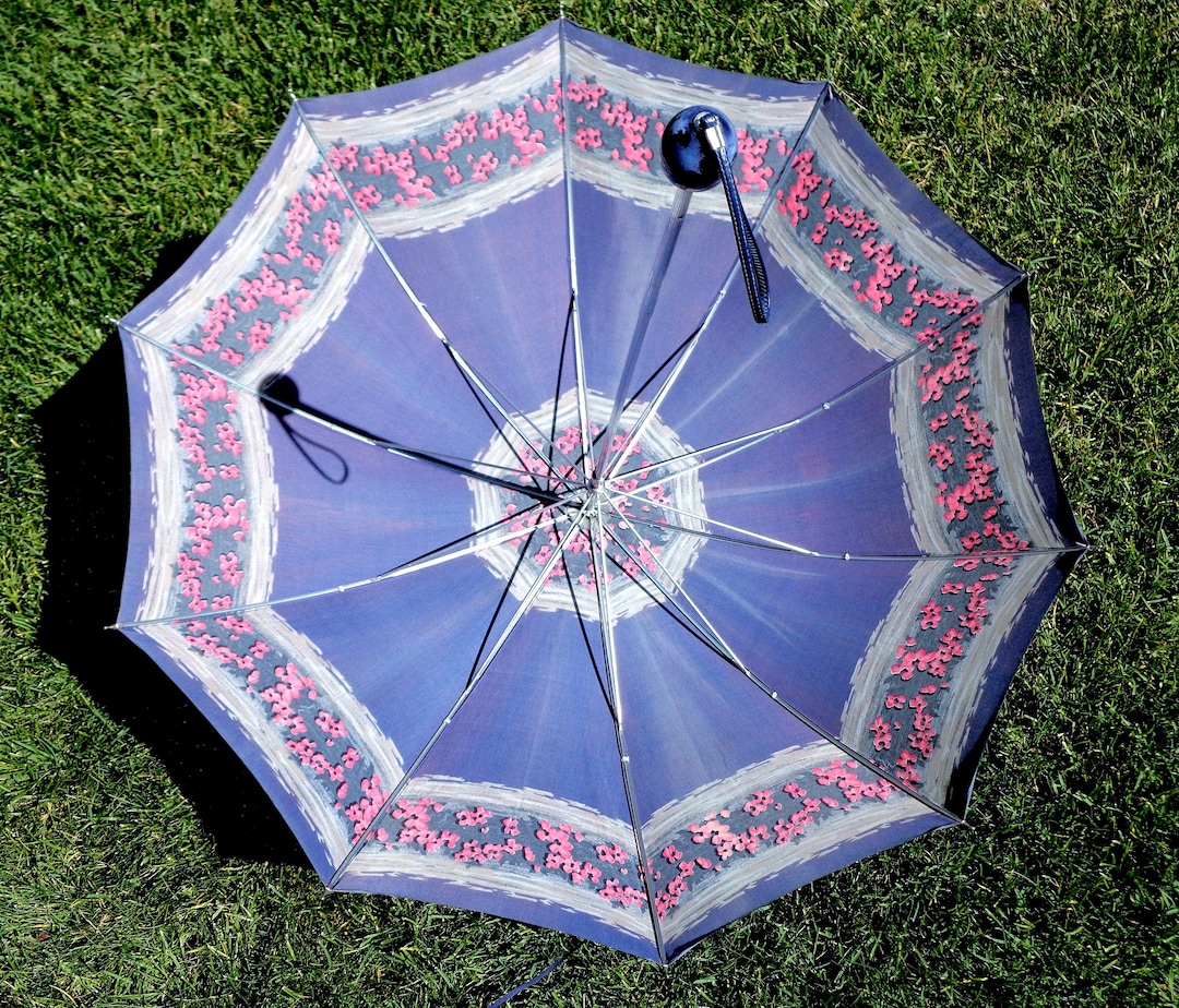 Vintage Retro Umbrella Parasol Canopy Rain Sun Accessorie 60s 70s Mid ...