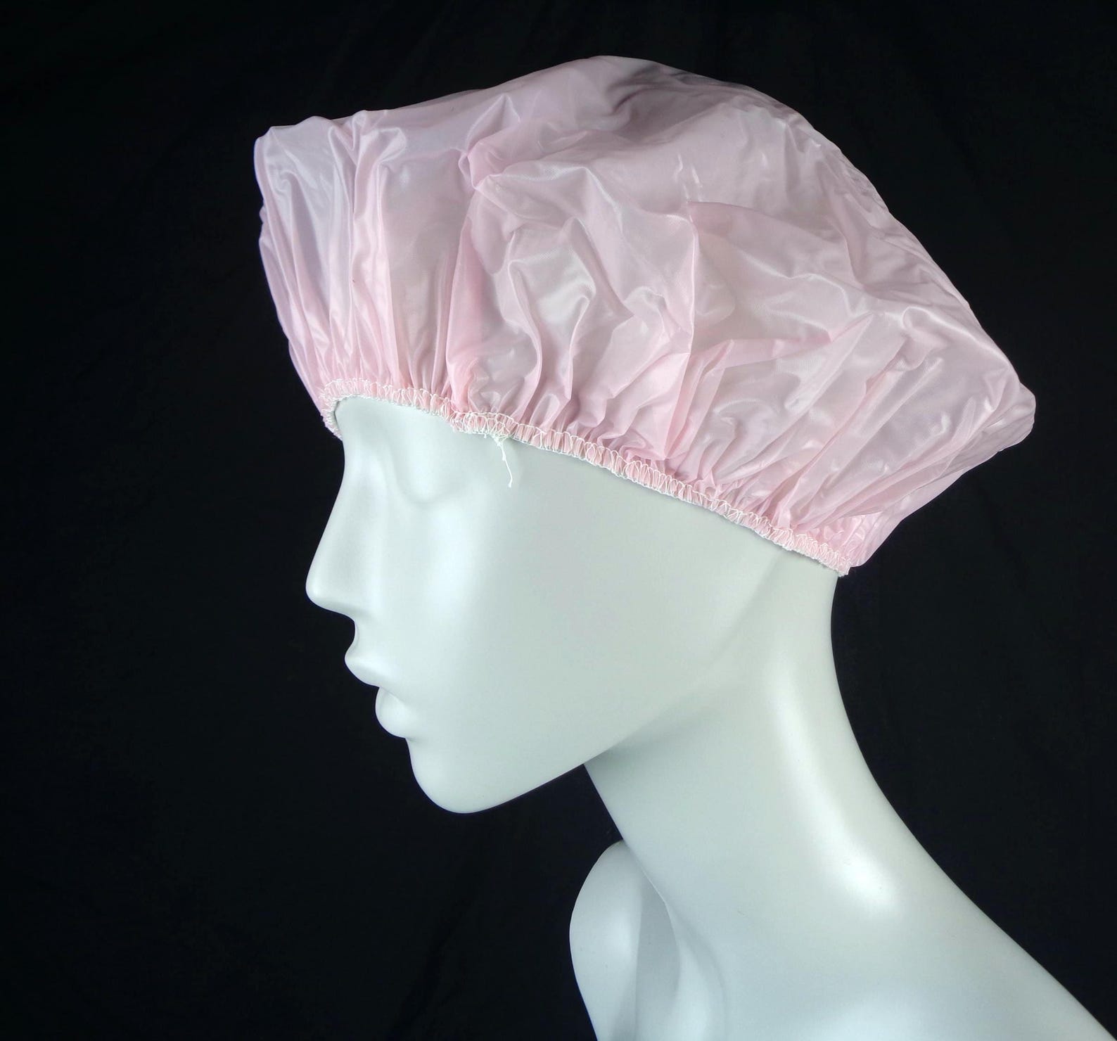 Vintage Goody Pink PVC Shower Cap - 1970s Beauty Accessory Bath Bonet ...