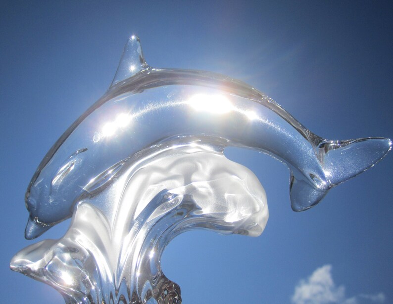 90s Vintage Retro Dolphin Wave Statue Lenox Classics Fine - Etsy