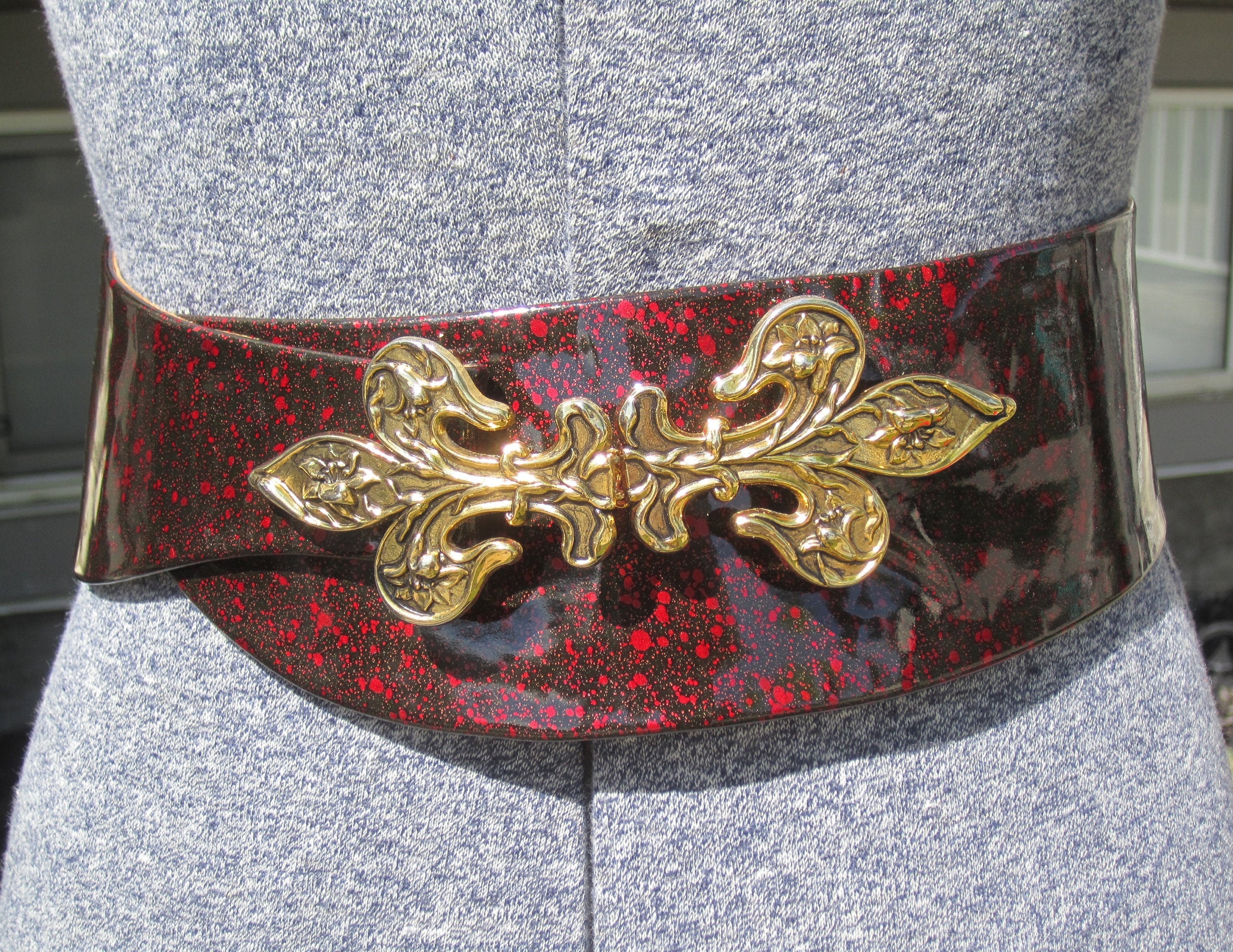 Vintage Retro Womes Girl Dessins Itelanic Accessorie Belt Wide French ...