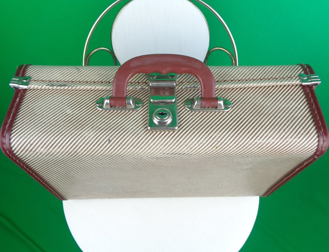 Vintage Retro Small Suitcase Luggage 1940s 1950s Mid Century Pioneer ...