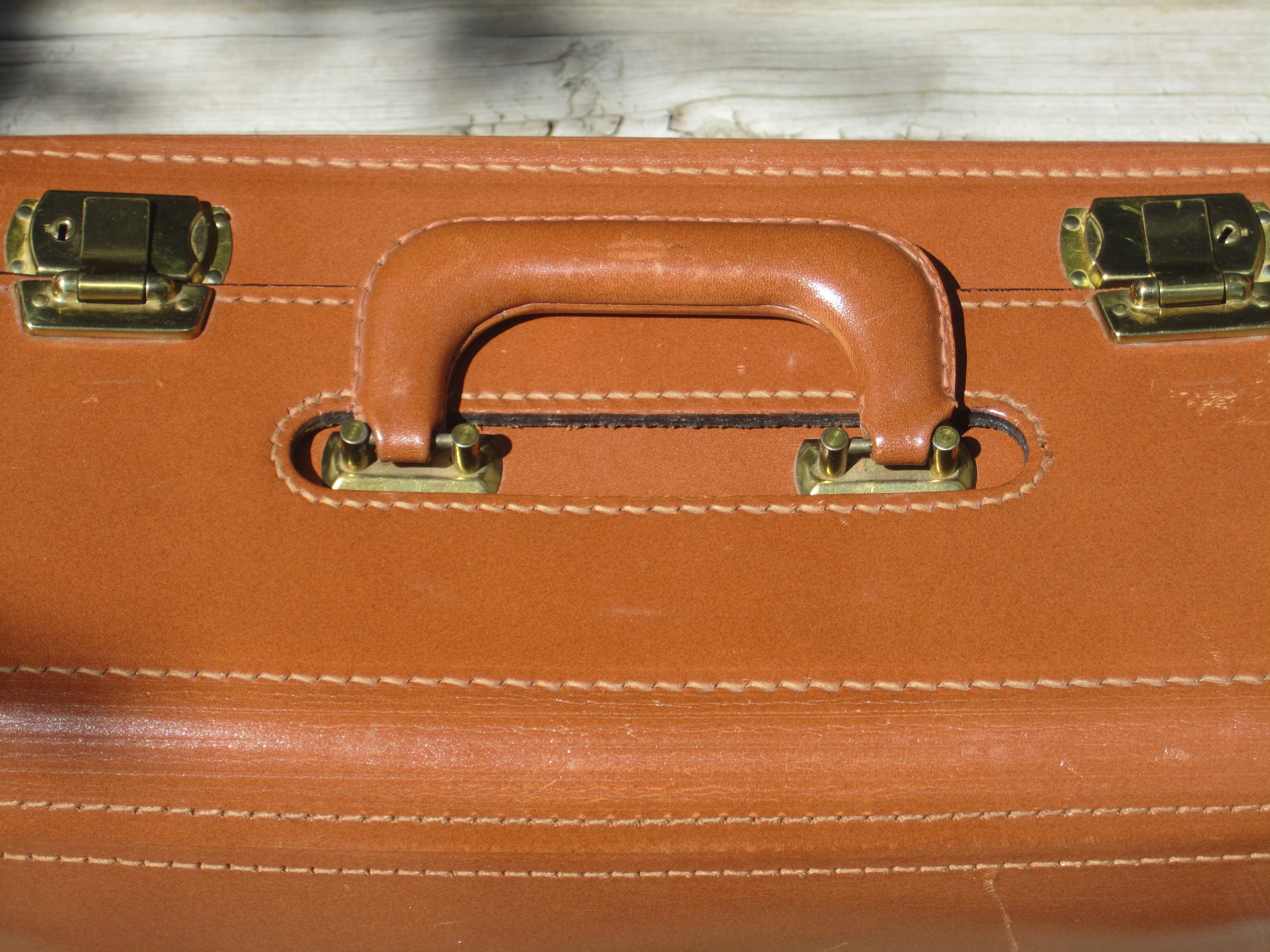 1940s 1950s WW2 Vintage Mid Century Retro Mens Womens Brown Leather ...