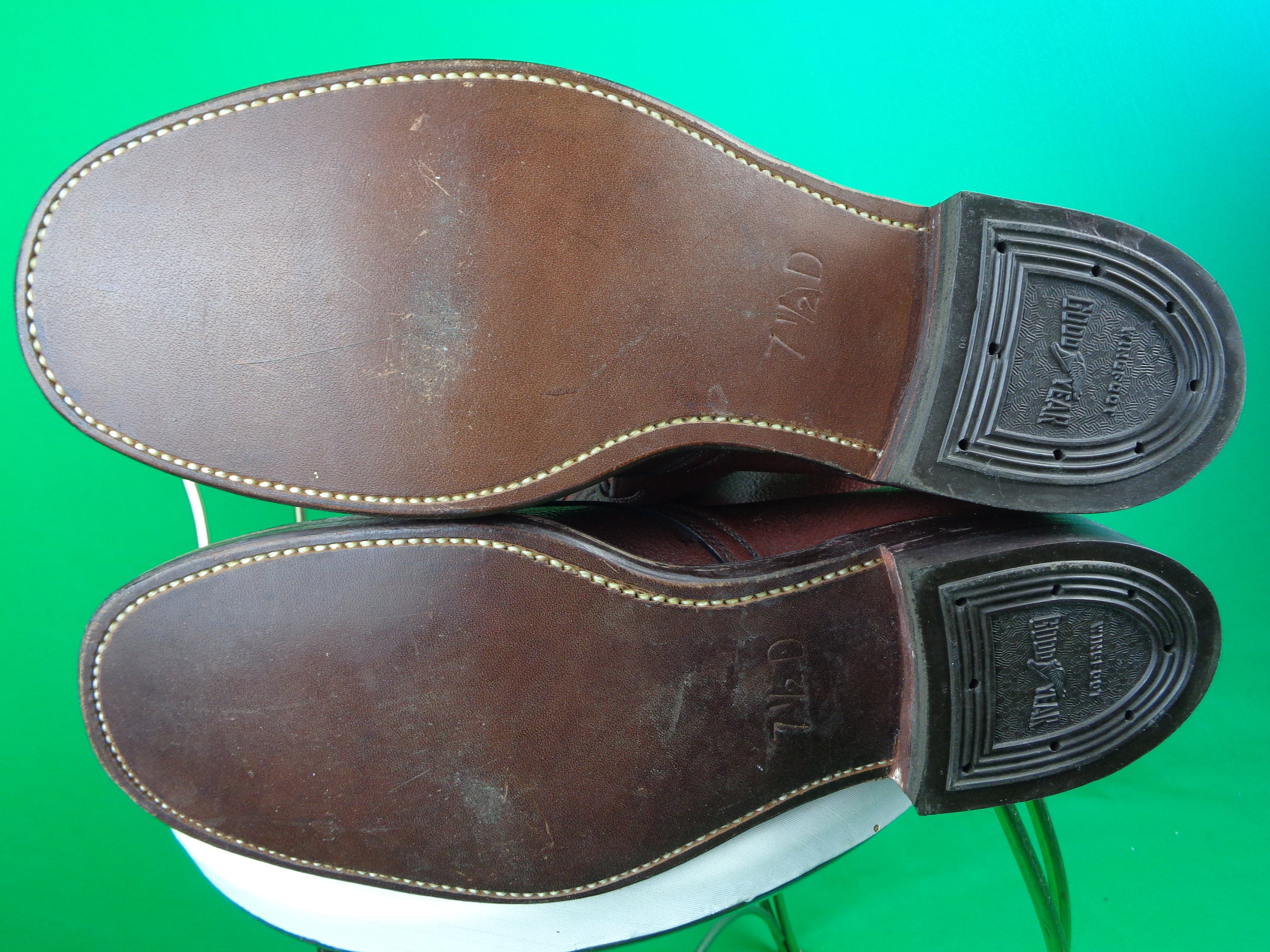 Men RCMP Brown Leather Boots 50s 60s Vintage Mid Century Size 7 1/2 ...