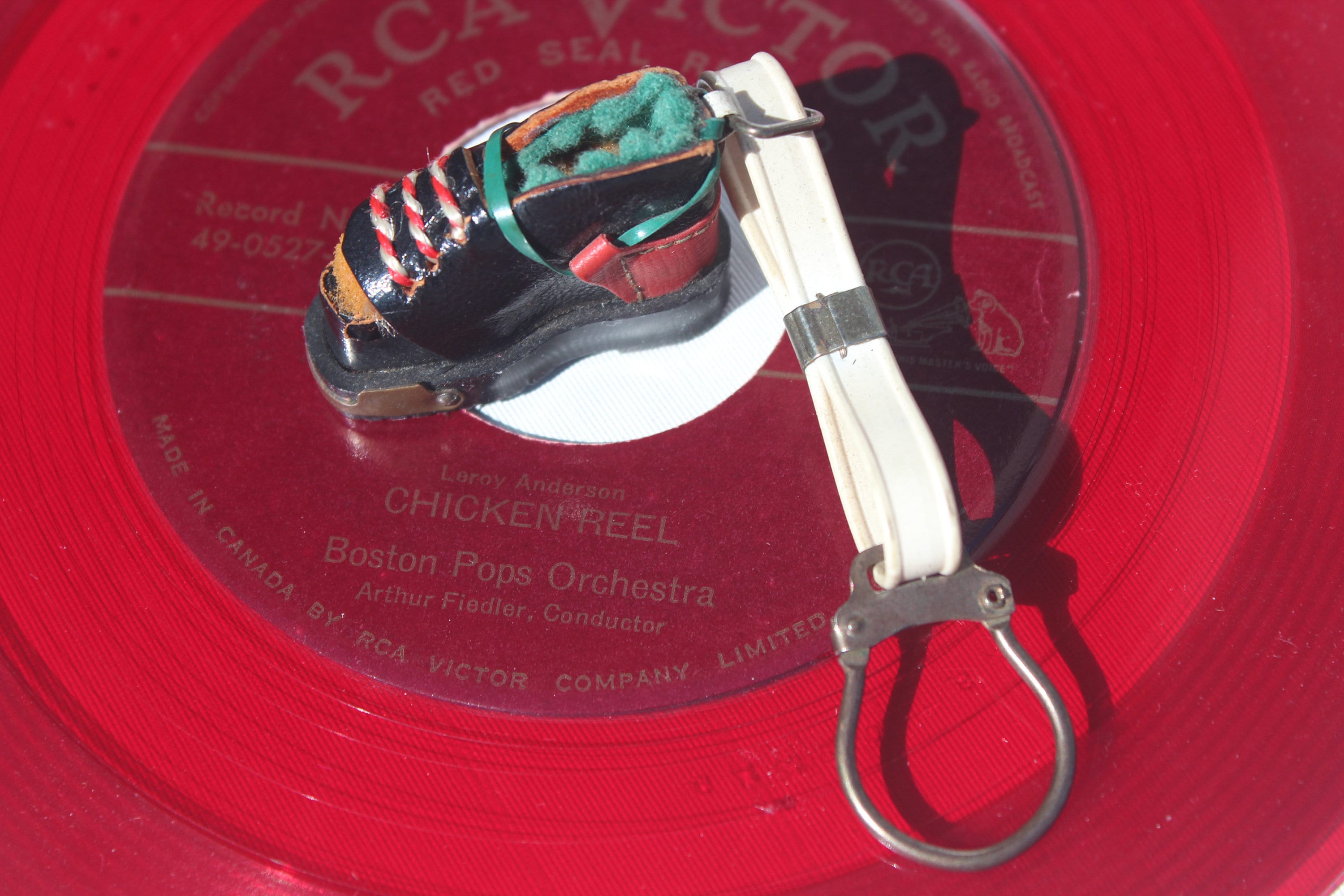 RARE 1940s 50s WW2 Vintage Mid Century Retro Ski Boot Key Chain Lanyard ...