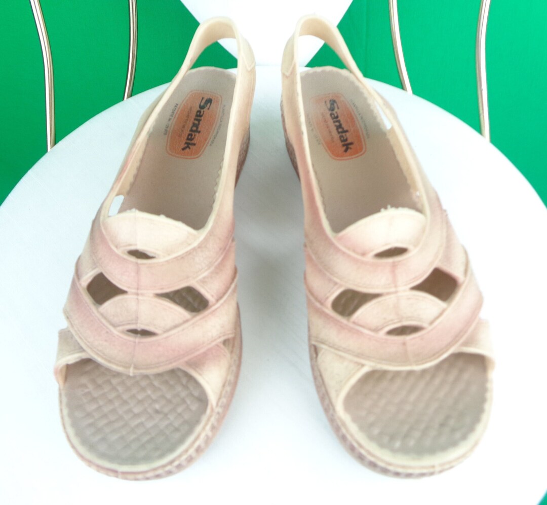 Vintage Retro Women Girl Accessorie Sandak Jelly Shoes Sandals Footwear ...