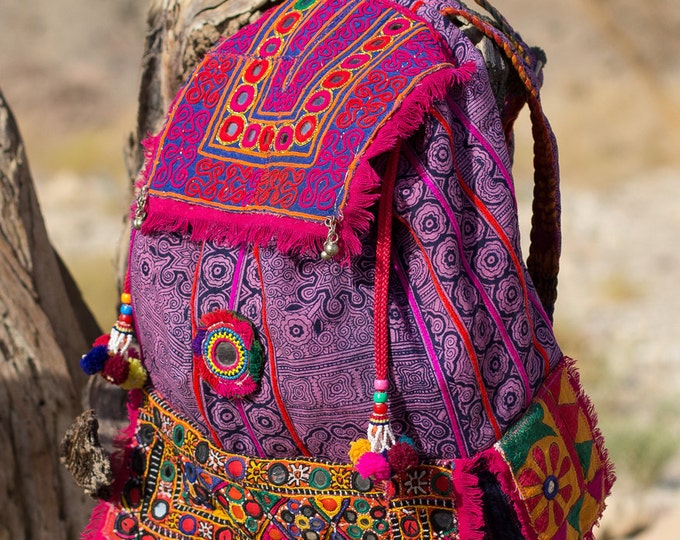CHAKRA Back Pack Backpack Hmong Batik Banjara Embroidery Mirror Work ...