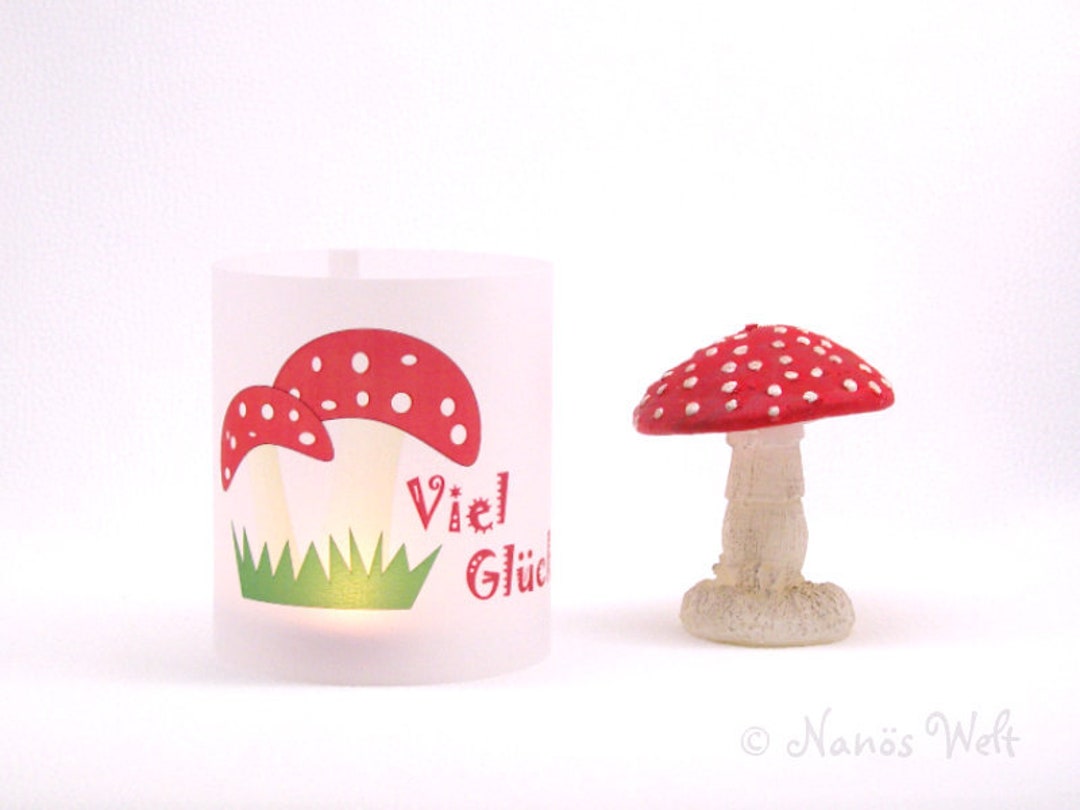 Special Lantern Good Luck Lucky Mushroom Toadstool Made of Tracing ...