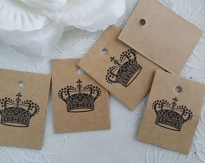 30pc 4x3cm Gift Card Price Tag Royal Crown Princess Message Paper ...