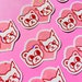 Two Best Friends Holographic Sticker | Cute Animal Vinyl Decal - Etsy