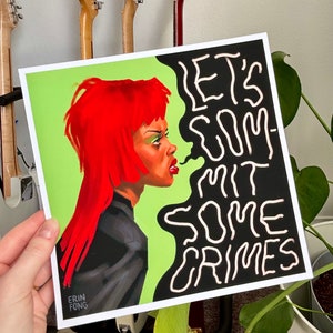 Crime Punk Art Print | 8.5x8.5, Digital Art, Punk Wall Art - Etsy
