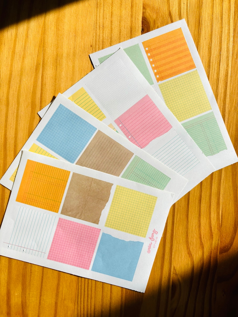 Vintage Paper Matte Sticker Sheets | Pack of 4 | Journaling Stickers ...